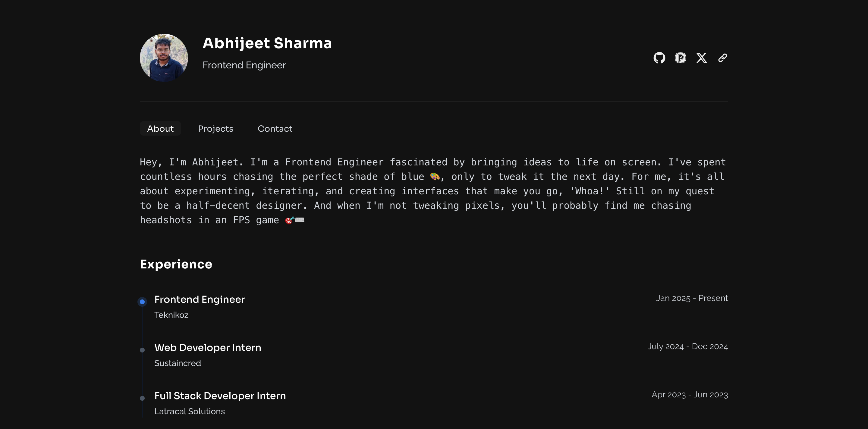 Abhijeet Sharma | Frontend Engineer